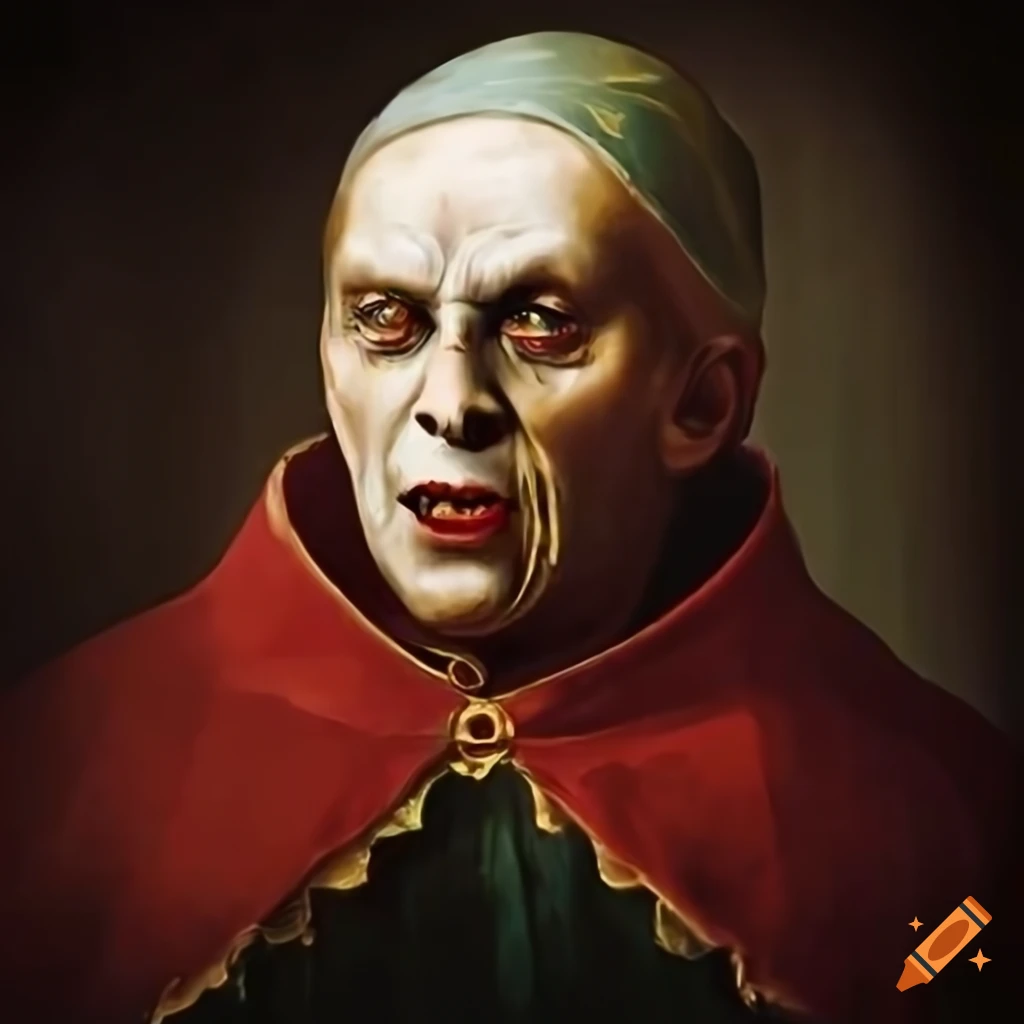 Renaissance painting of venice doge as an old vampire on Craiyon