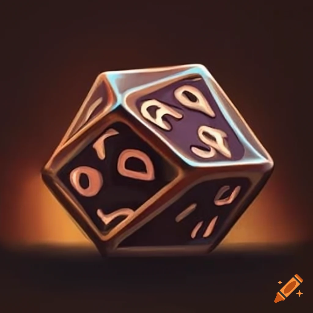 Medieval drawing of magic dice on Craiyon