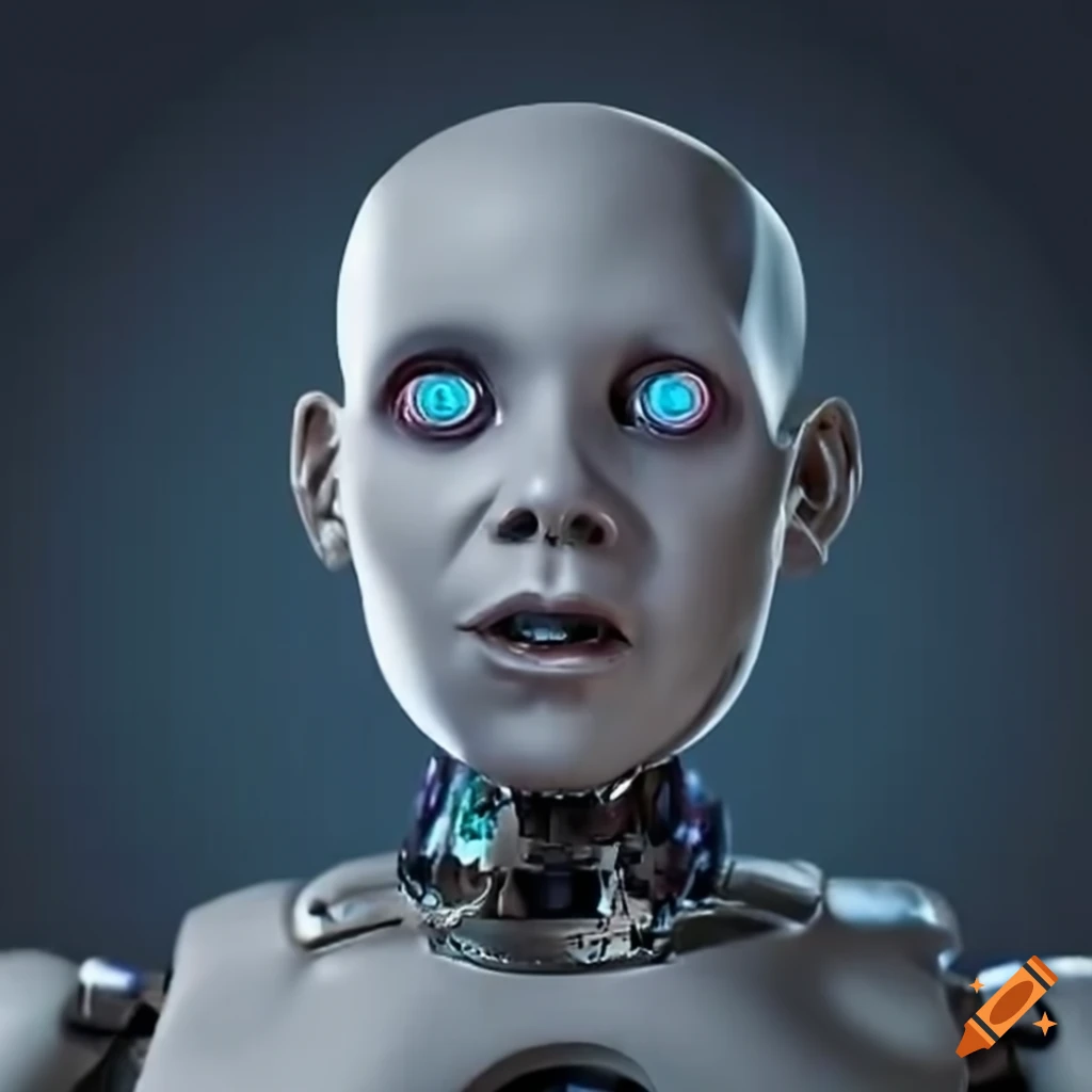 Male humanoid child robot on Craiyon