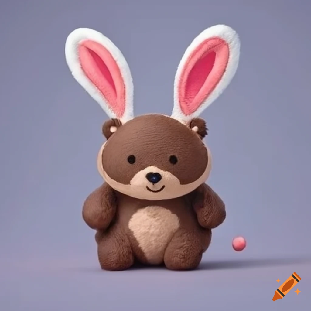 Bear with rabbit ears on Craiyon