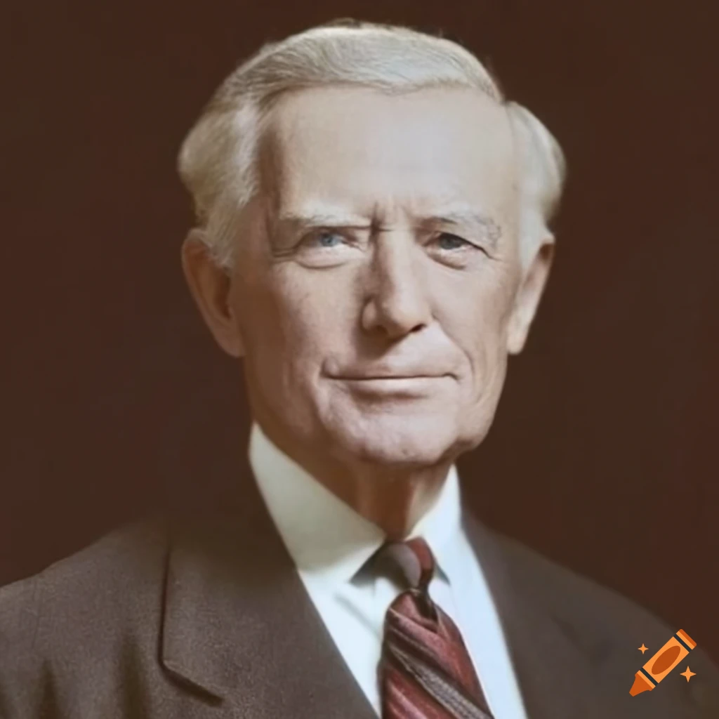 Color headshot of a 20th century american president on Craiyon