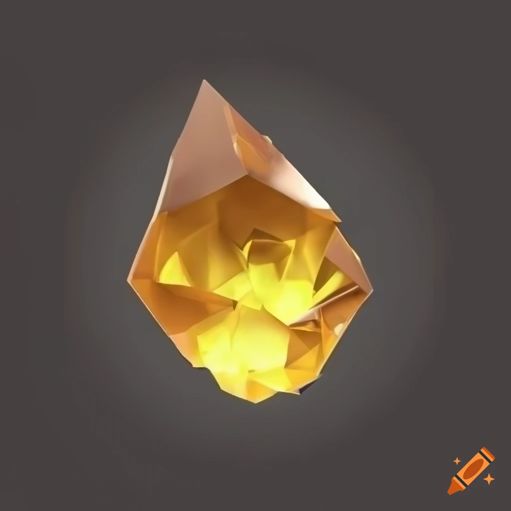 Yellow crystal in the style of team fortress 2 on Craiyon