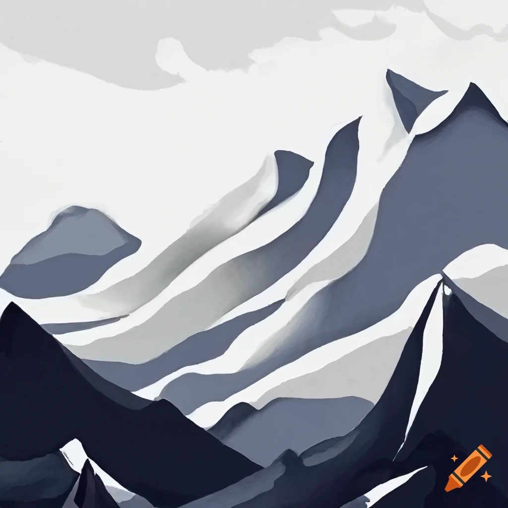 Colorful mountain print on Craiyon