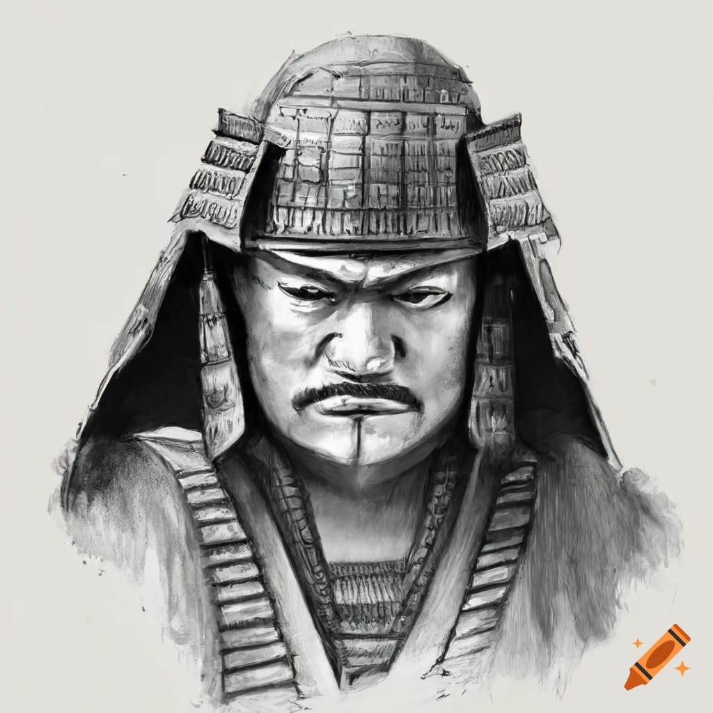 Portrait of a daimyo samurai on Craiyon