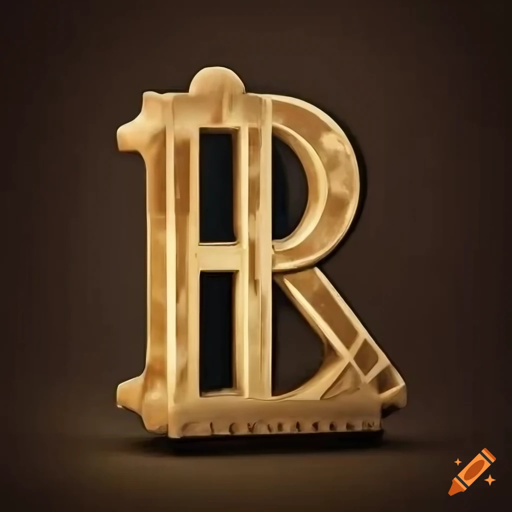 Art deco letter r design on Craiyon