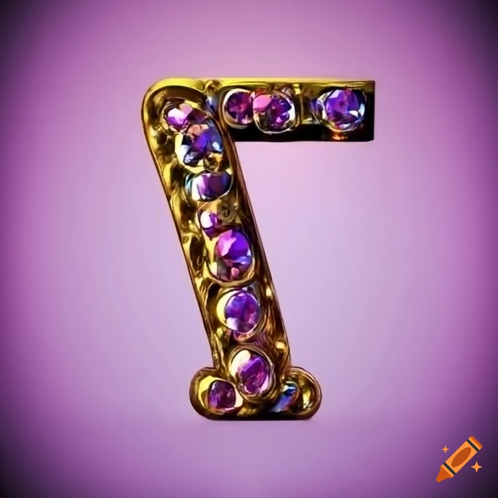 Princess fancy style letter t in 3d render on Craiyon