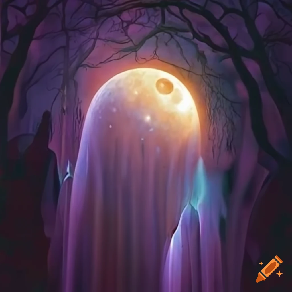 Labrador with enchanting moonlight patterns and dynamic shadows on Craiyon