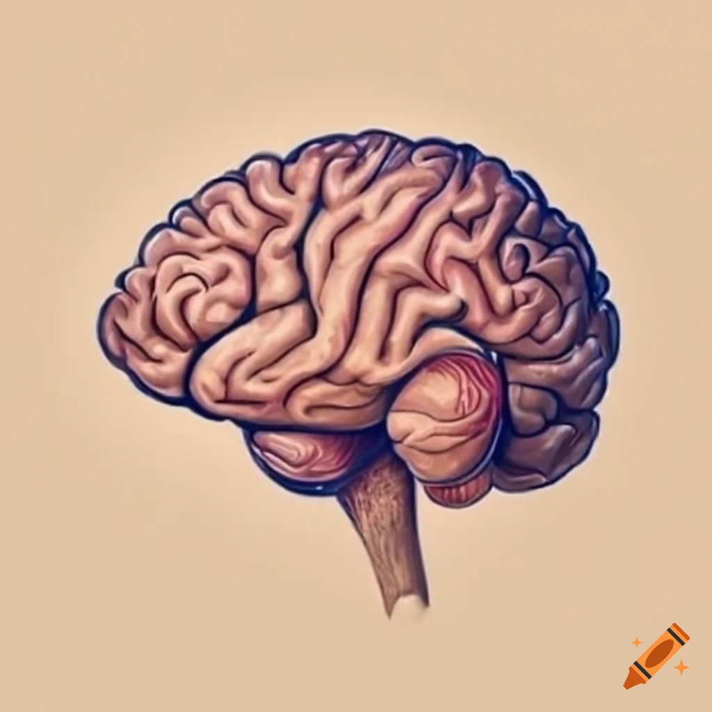 Cross section of a human brain on Craiyon