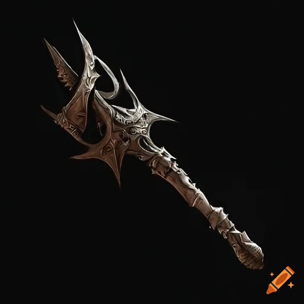 Fantasy spear for battling evil forces on Craiyon