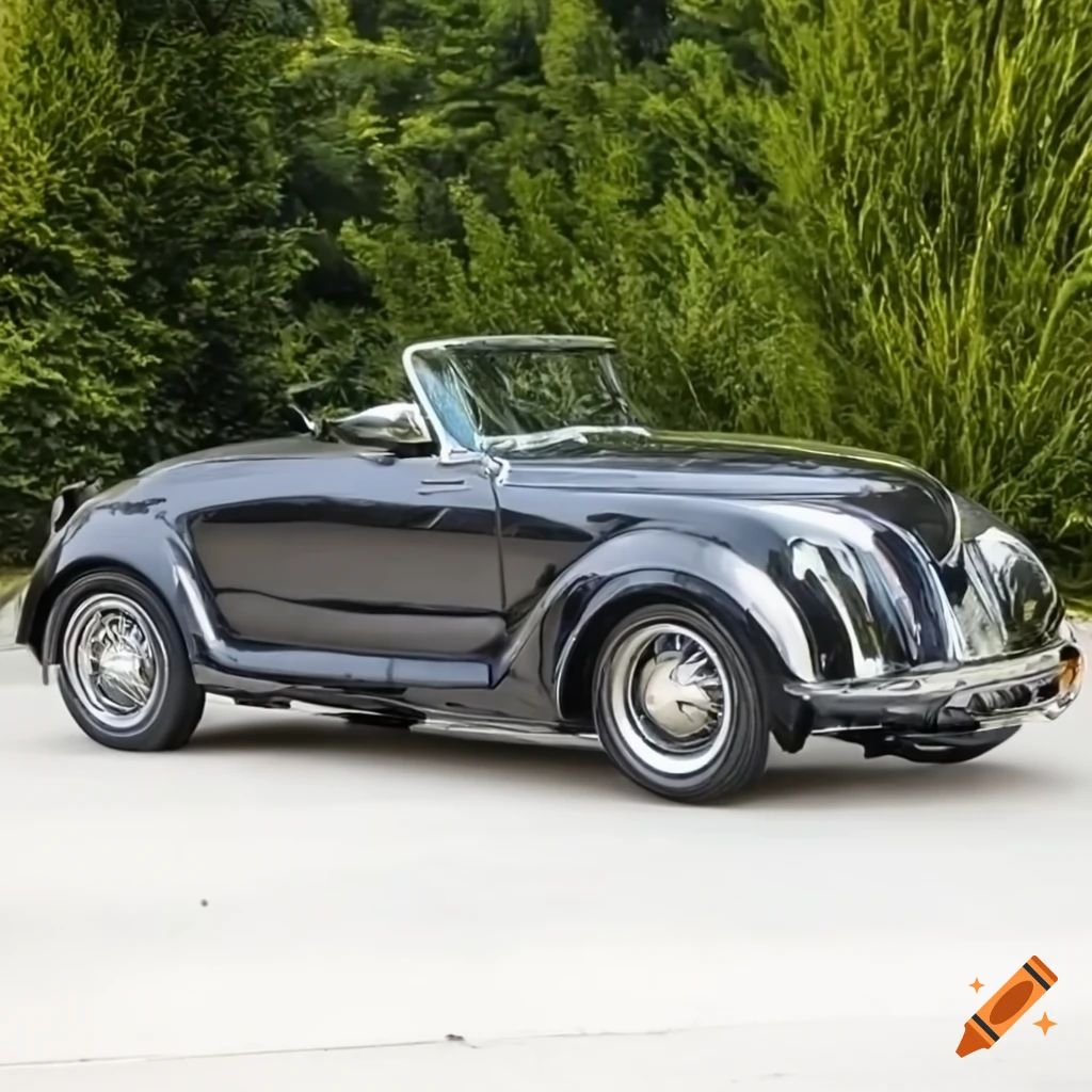 Chrome and graphite raleigh car on Craiyon