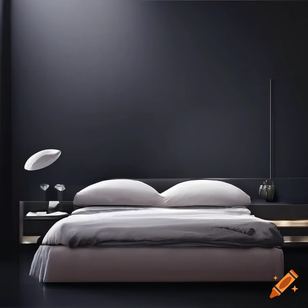 Luxurious minimalist bedroom on Craiyon