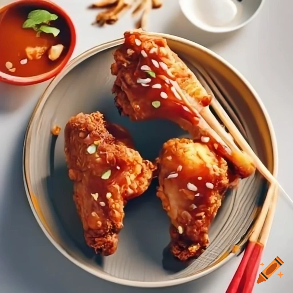 Korean fried chicken on Craiyon