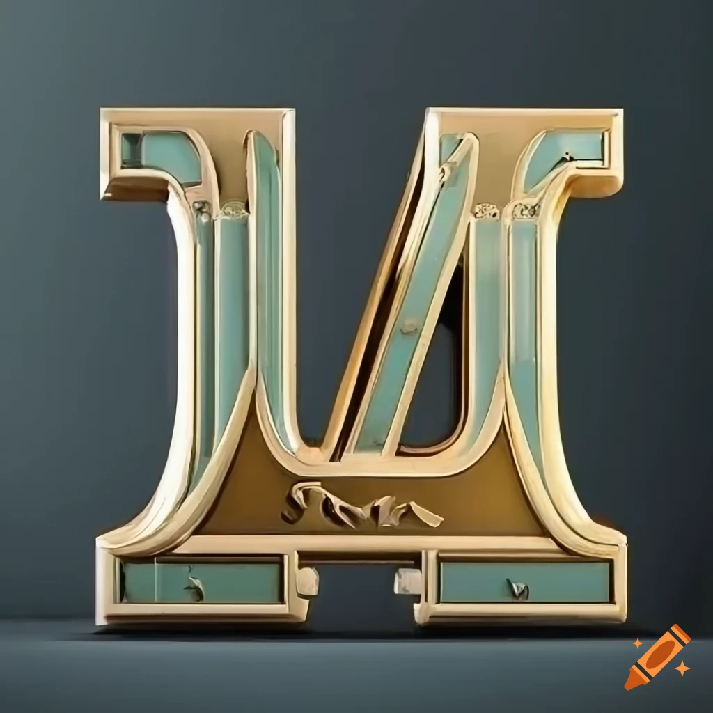 Art deco letter r design on Craiyon