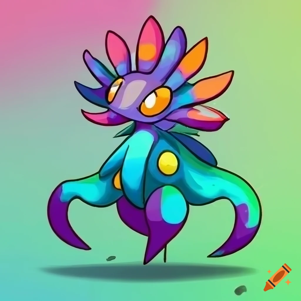 Pokémon style creature in dofus art style on Craiyon