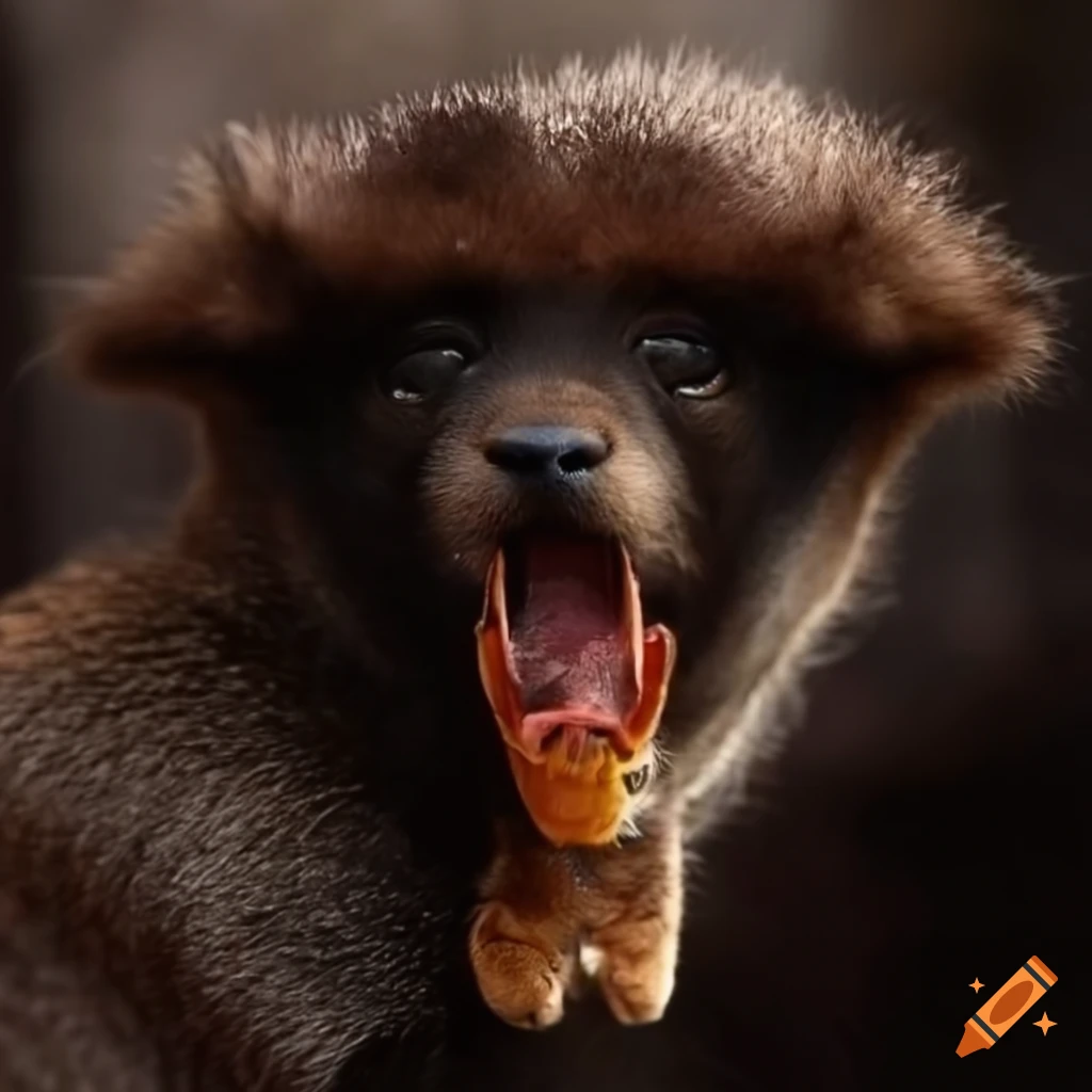 Bear chewing on three ribs on Craiyon