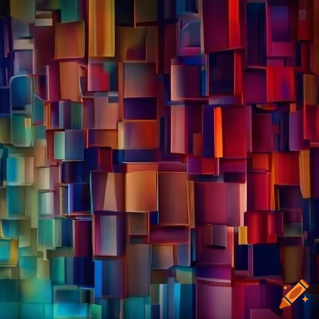 High resolution abstract vanishing point inspired patchwork scrapbook ...