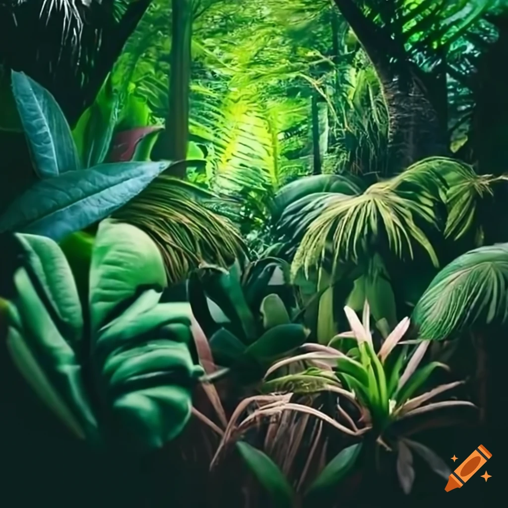 Jungle plants on Craiyon