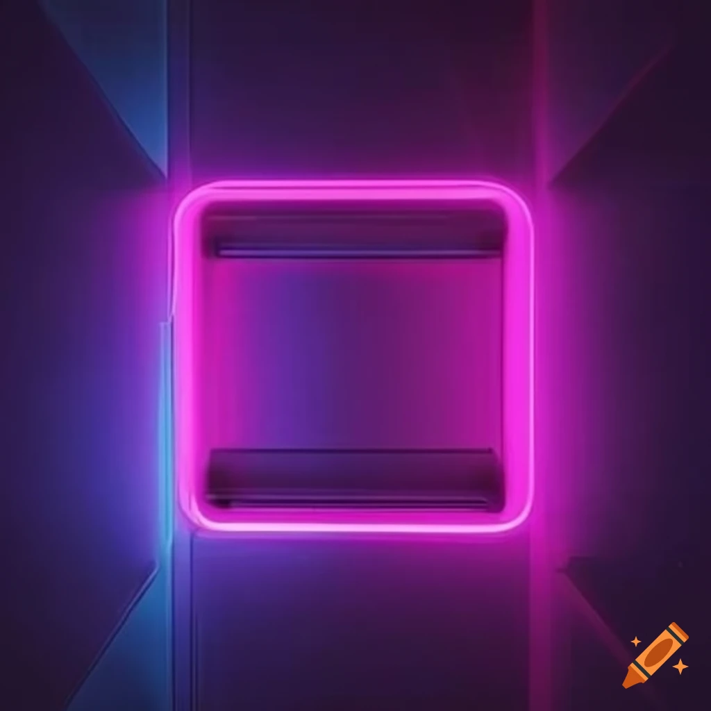 Vibrant neon lights in an 80s aesthetic on Craiyon