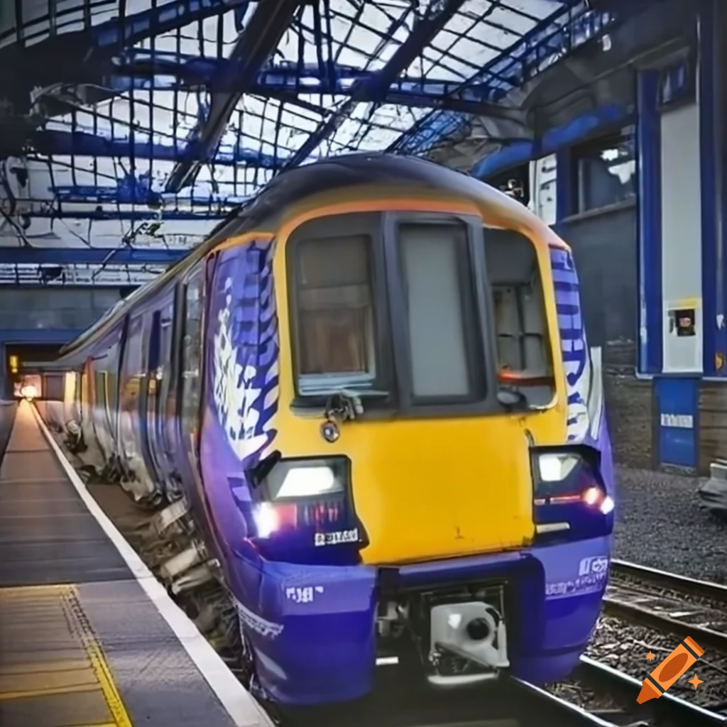 Class 777 train in scotrail livery on Craiyon