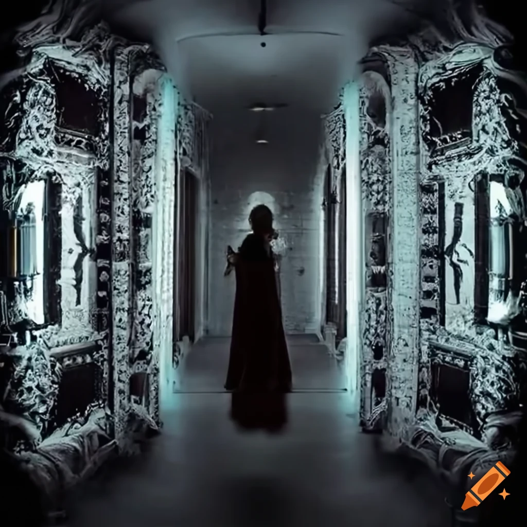 Endless mirror maze horror on Craiyon