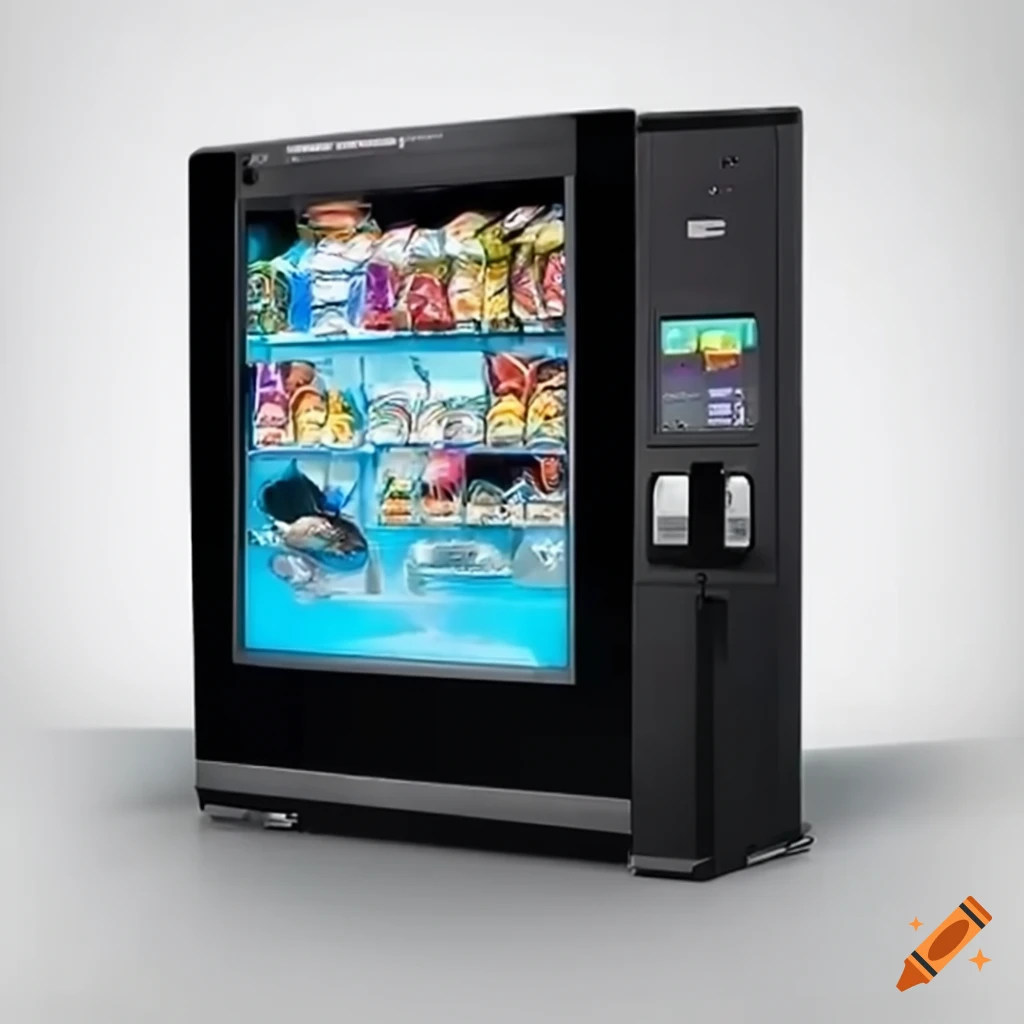 Interactive screen on vending machine on Craiyon