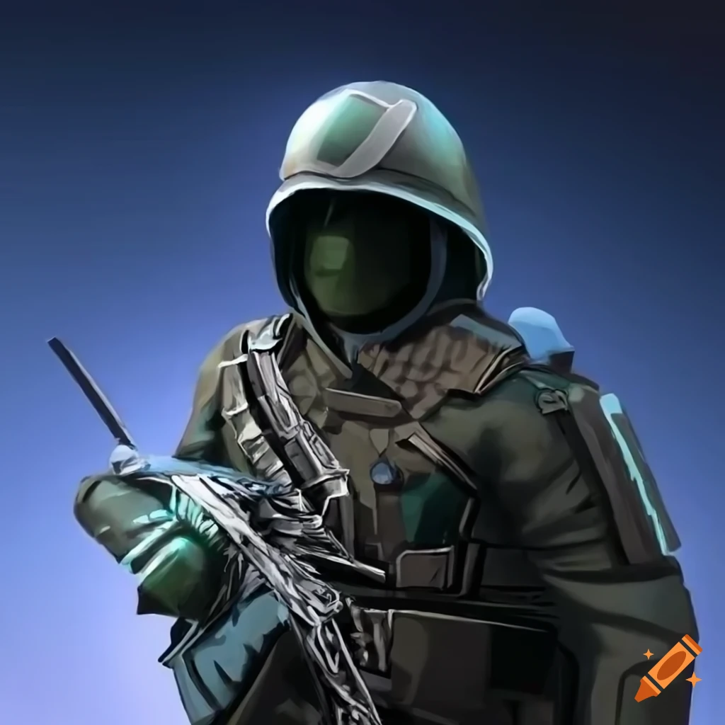 Modern welsh soldier in ceremonial dress on Craiyon