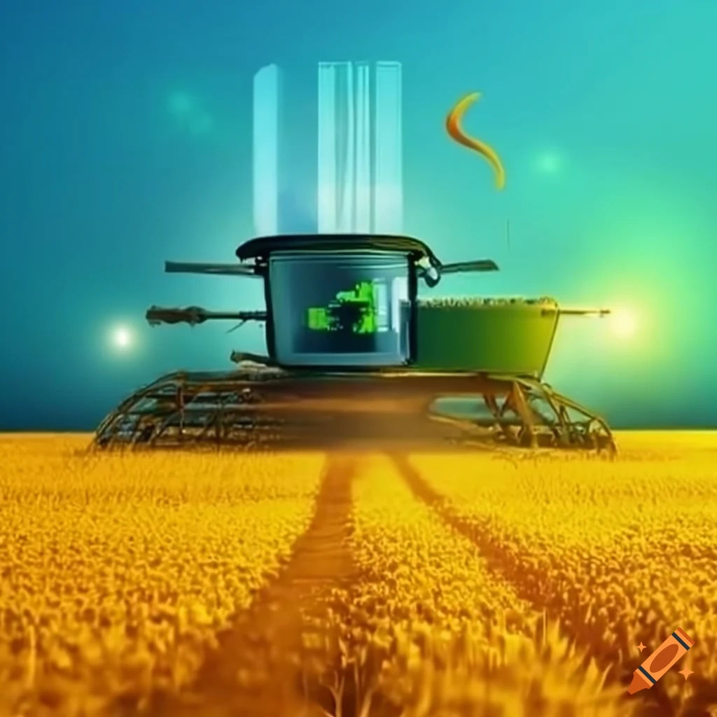 Illustration of agricultural technology on Craiyon