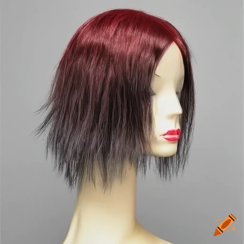 Choppy alt wig on a mannequin on Craiyon