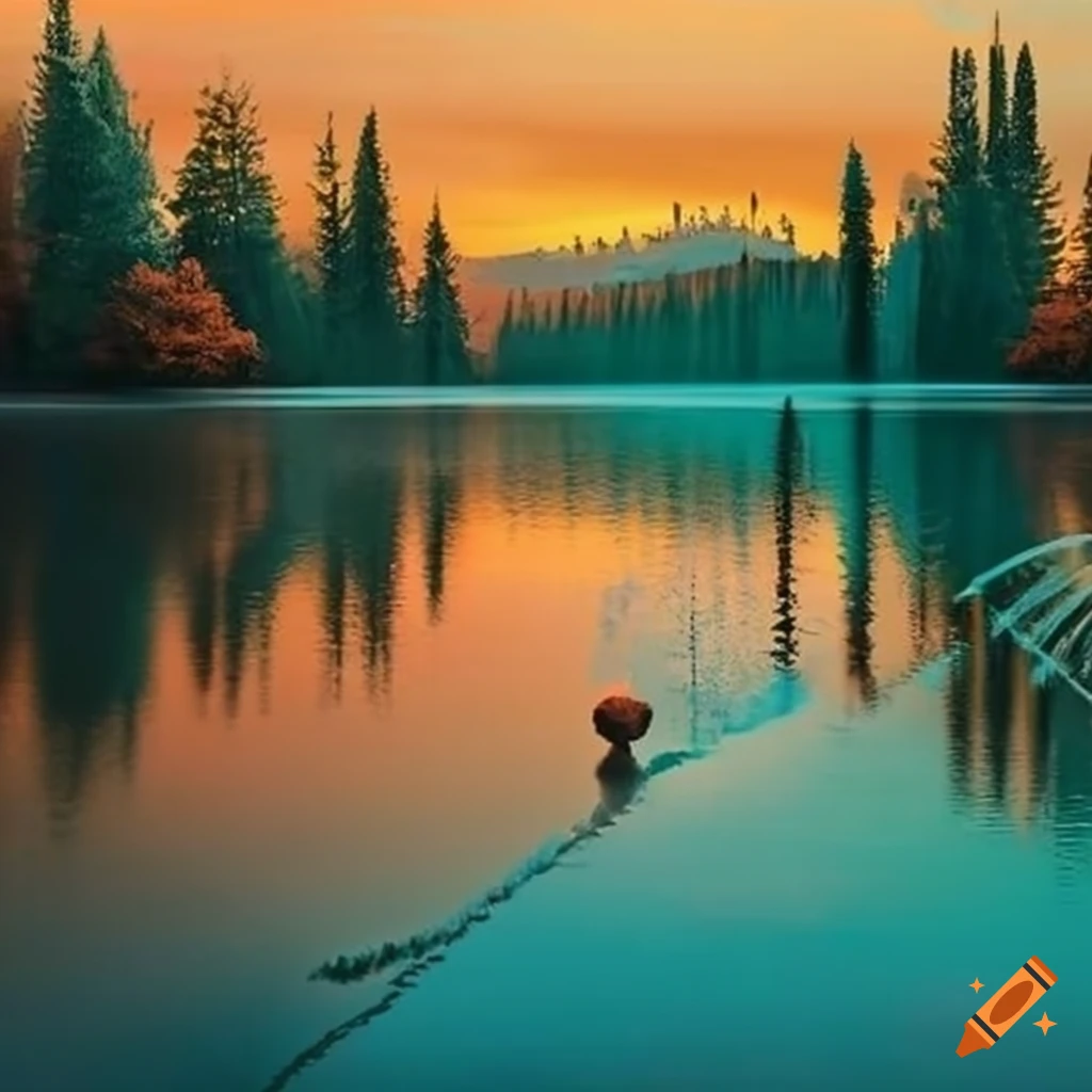 Beautiful and calming landscape on Craiyon