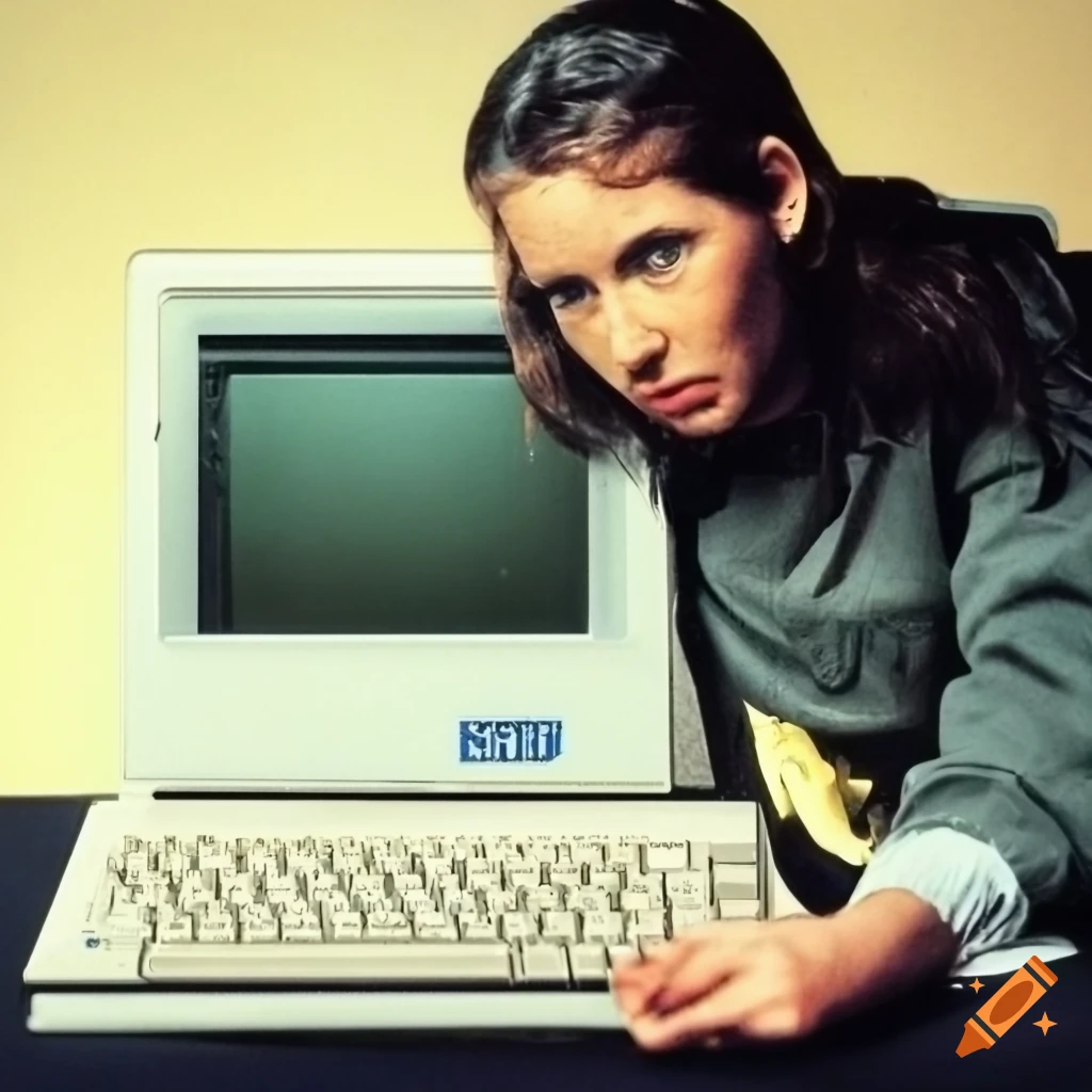 Vintage 1990s computer on Craiyon