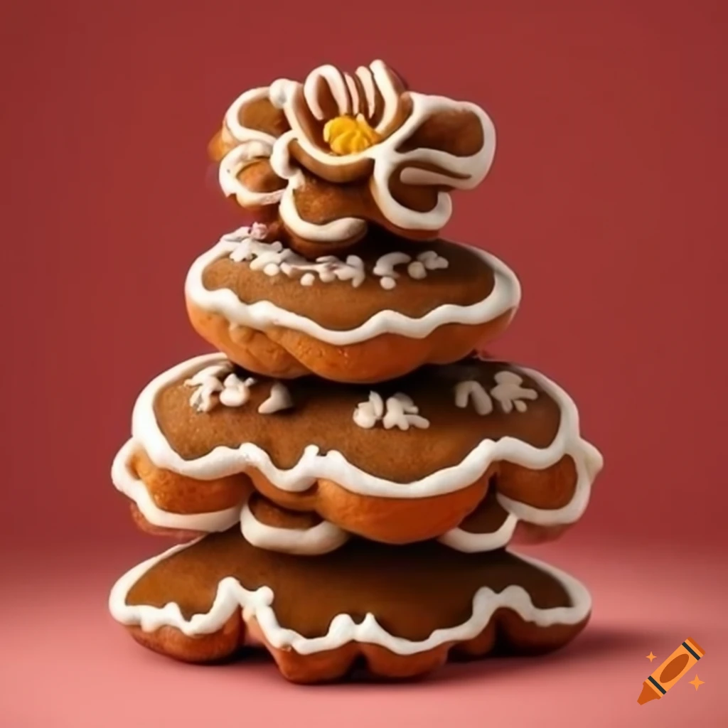 Modest and realistic gingerbread flowers on Craiyon
