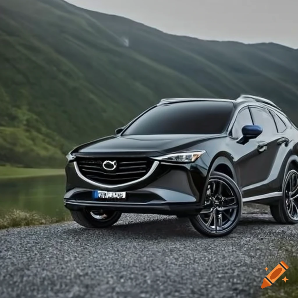 Sleek black mazda suv, ideal for adventure on Craiyon