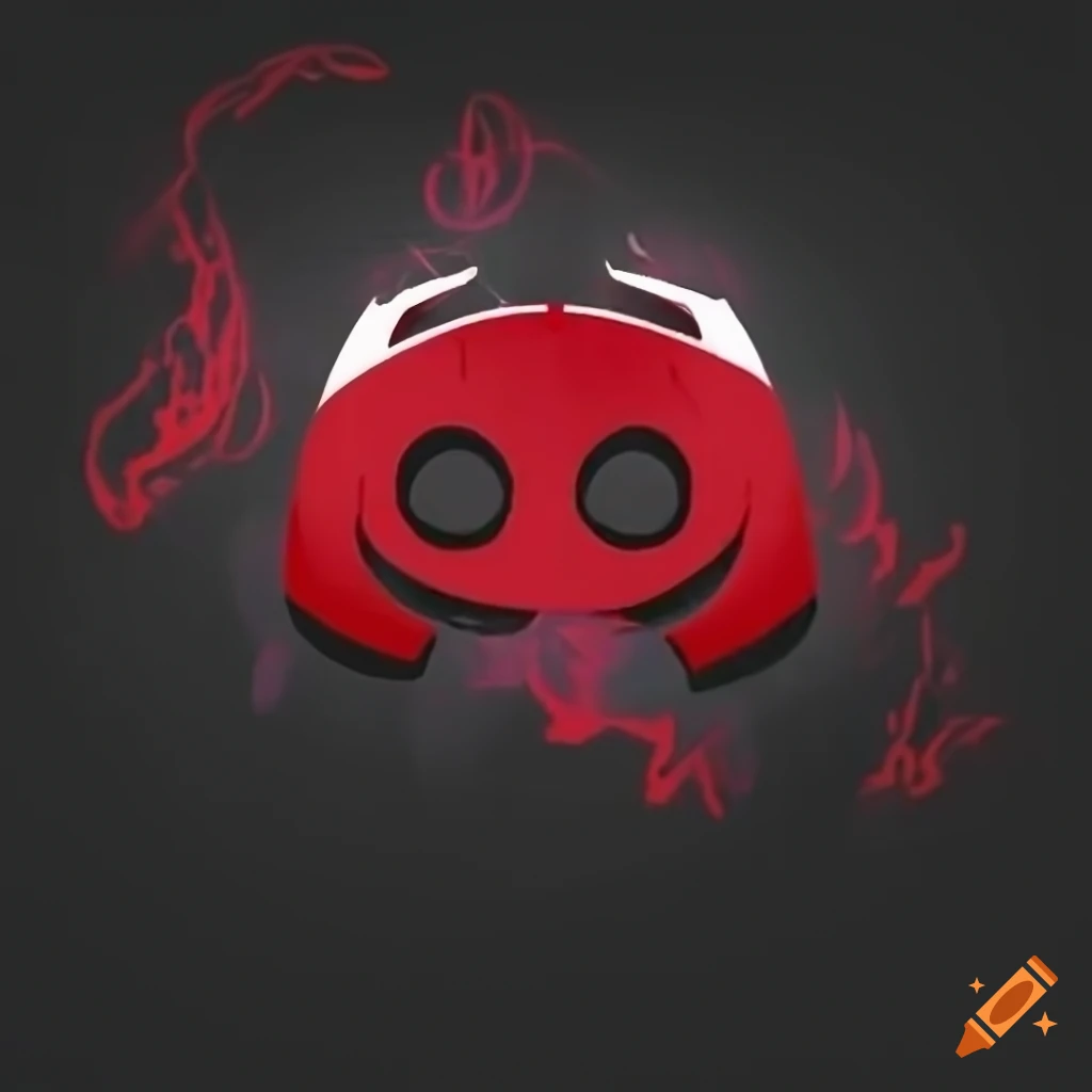 Red evil discord logo on Craiyon
