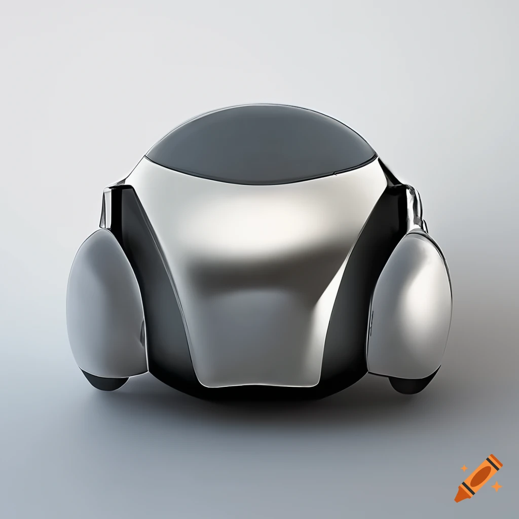 Stainless steel concept car with bauhaus design on Craiyon