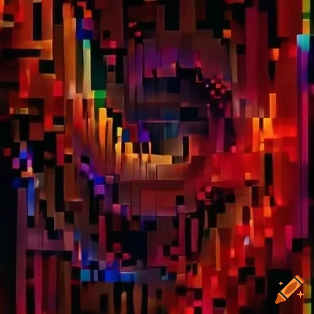 Pixelated AI generated TV show on Craiyon