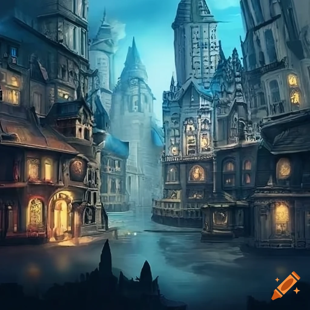 Fantasy cityscape on Craiyon