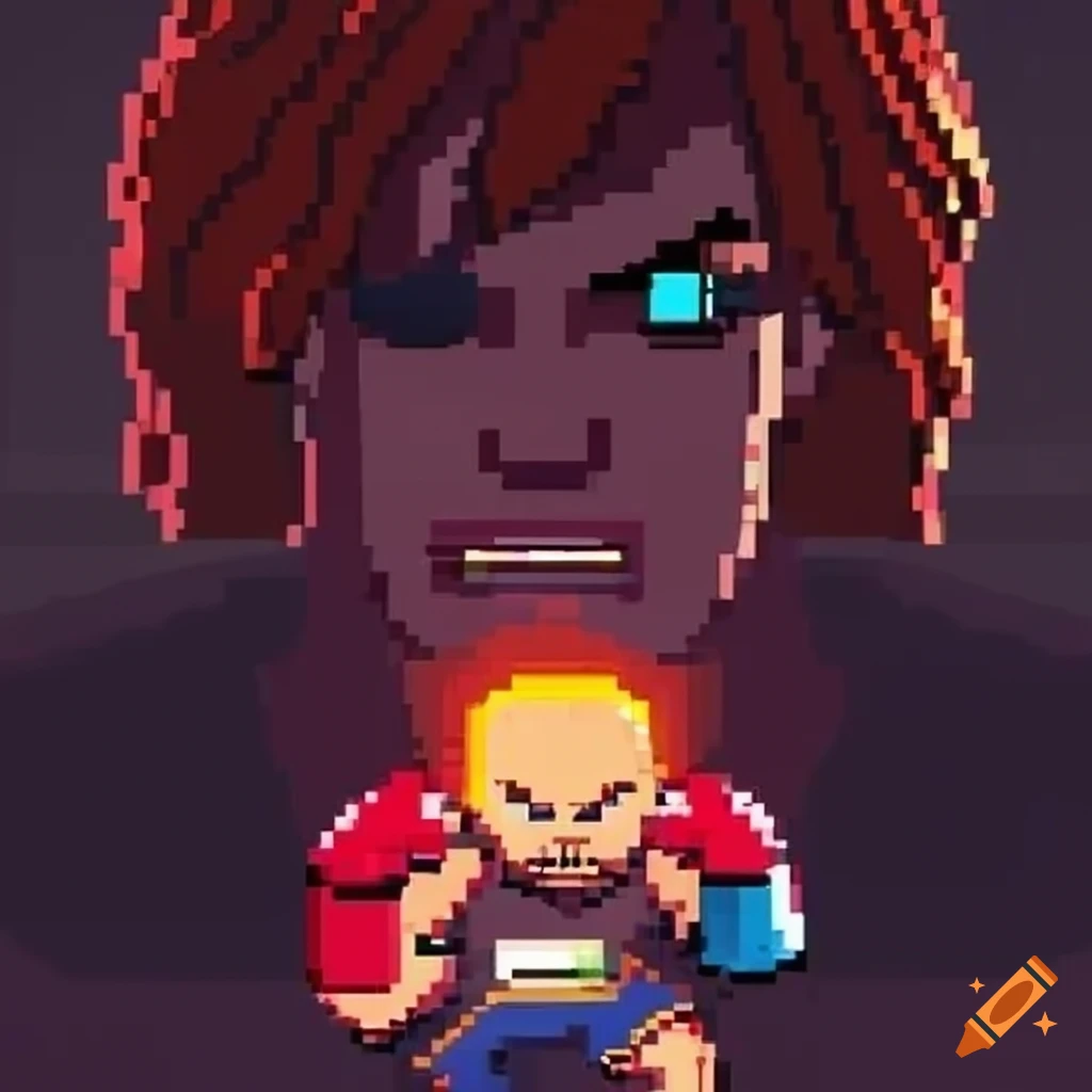 Poster for 8 bit boxing game punch quest on Craiyon