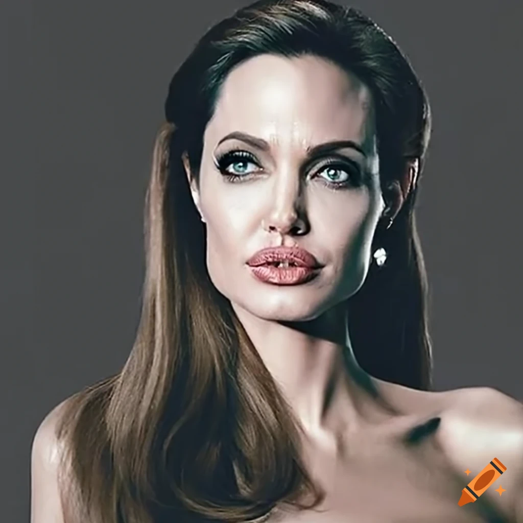 Angelina jolie in a movie scene mid-shot on Craiyon