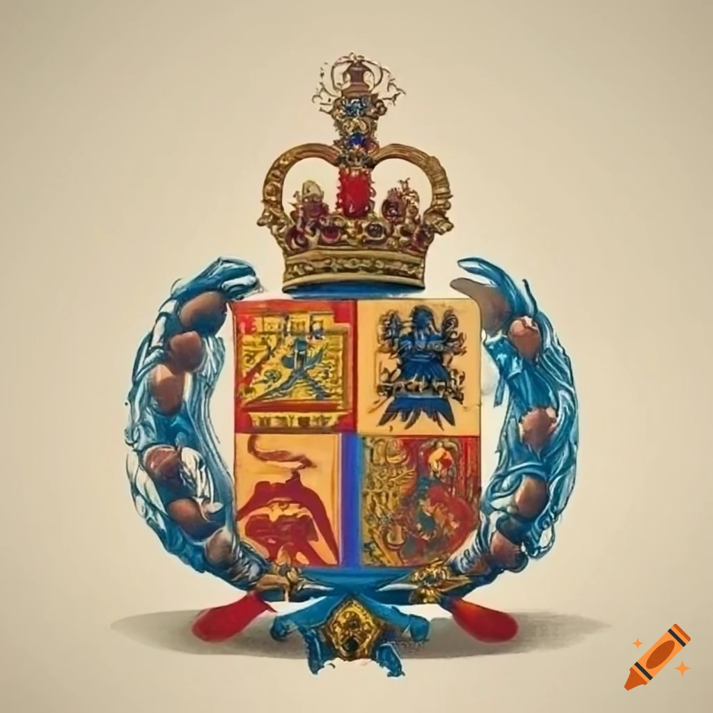 19th century royal seal with american iconography stylization on Craiyon