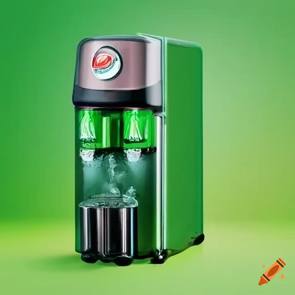 Green soda machine on Craiyon
