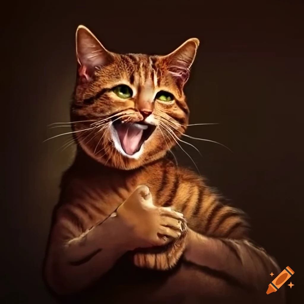 Confident and self-satisfied cat on Craiyon