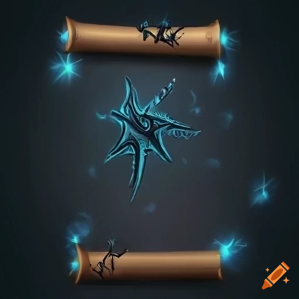 Black spell scroll filled with unlife in fantasy art style on Craiyon