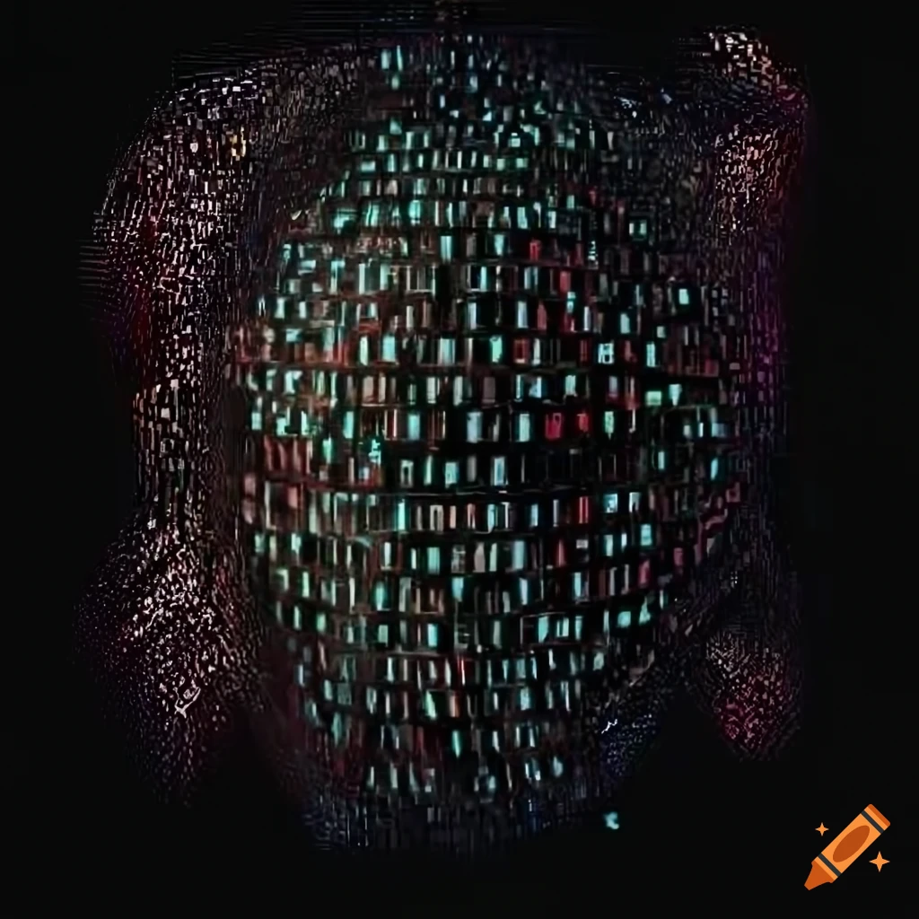 Mesmerizing digital painting titled "Binary Void" representing ...