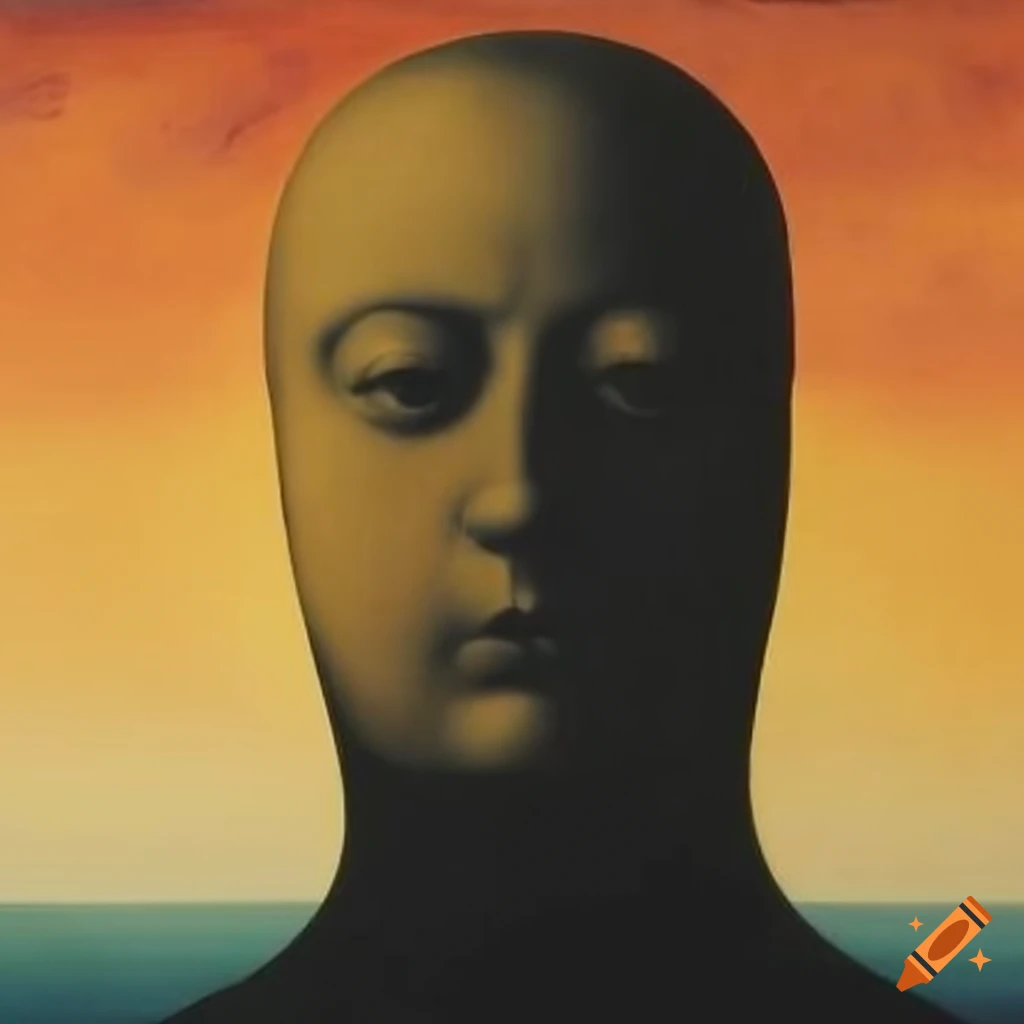 Artwork depicting a fire behind opaque glass by Rene Magritte on Craiyon