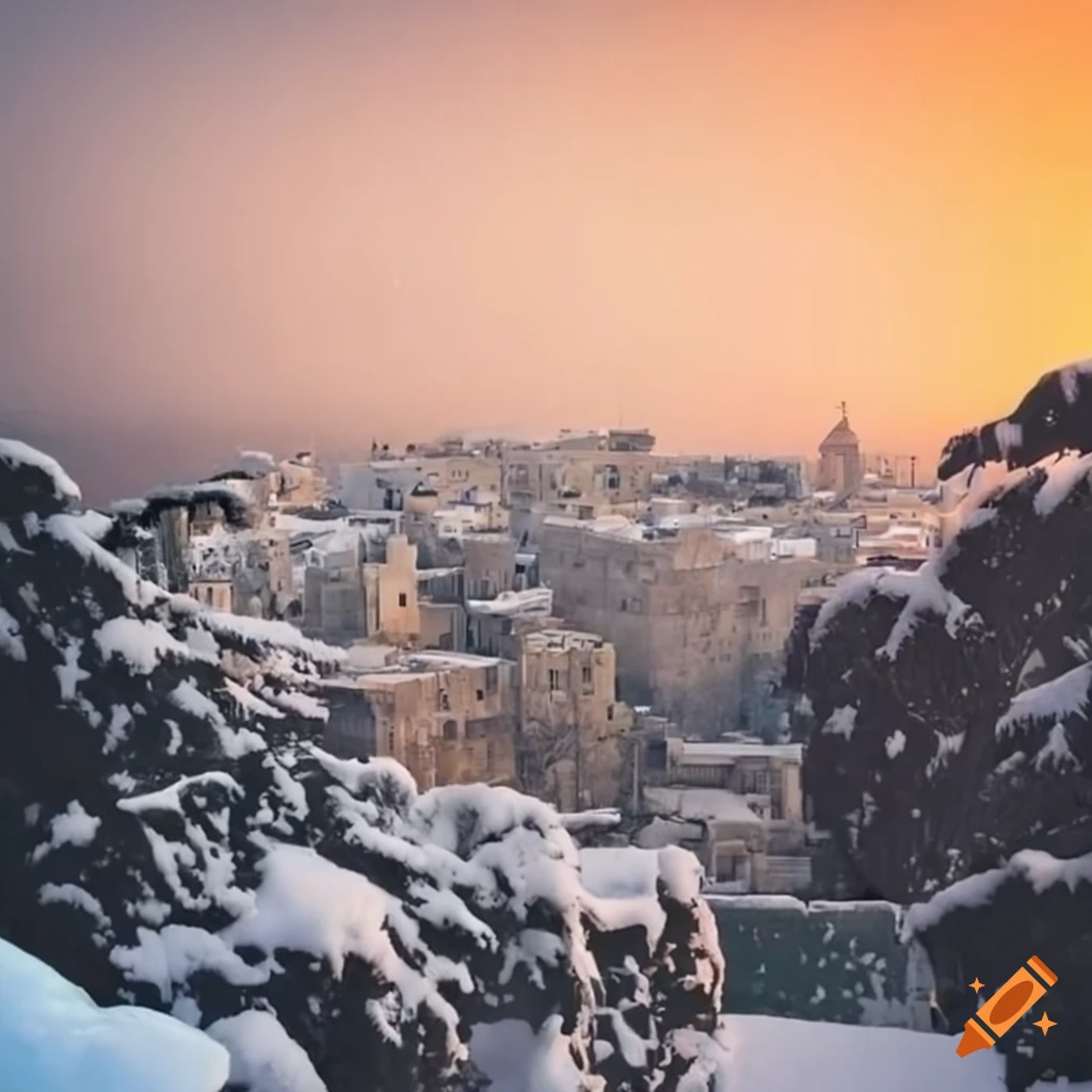 Malta with snow on Craiyon