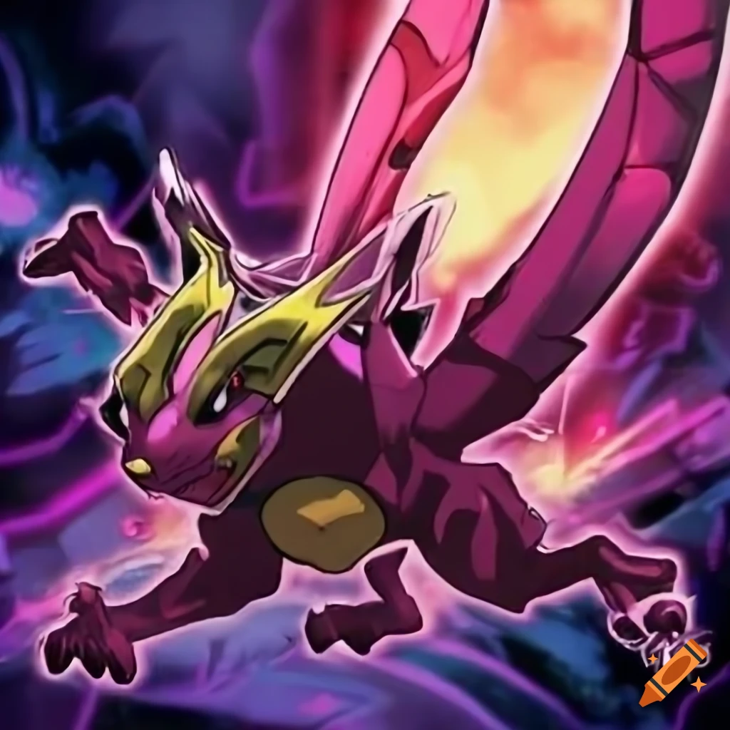 Dynamic rabbit punch in colorful yugioh card art on Craiyon