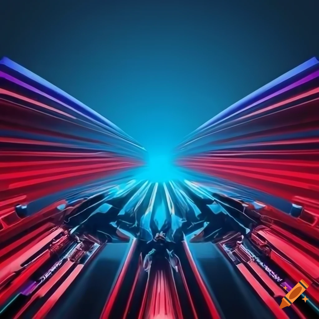 High definition esports background with red and blue accents on Craiyon