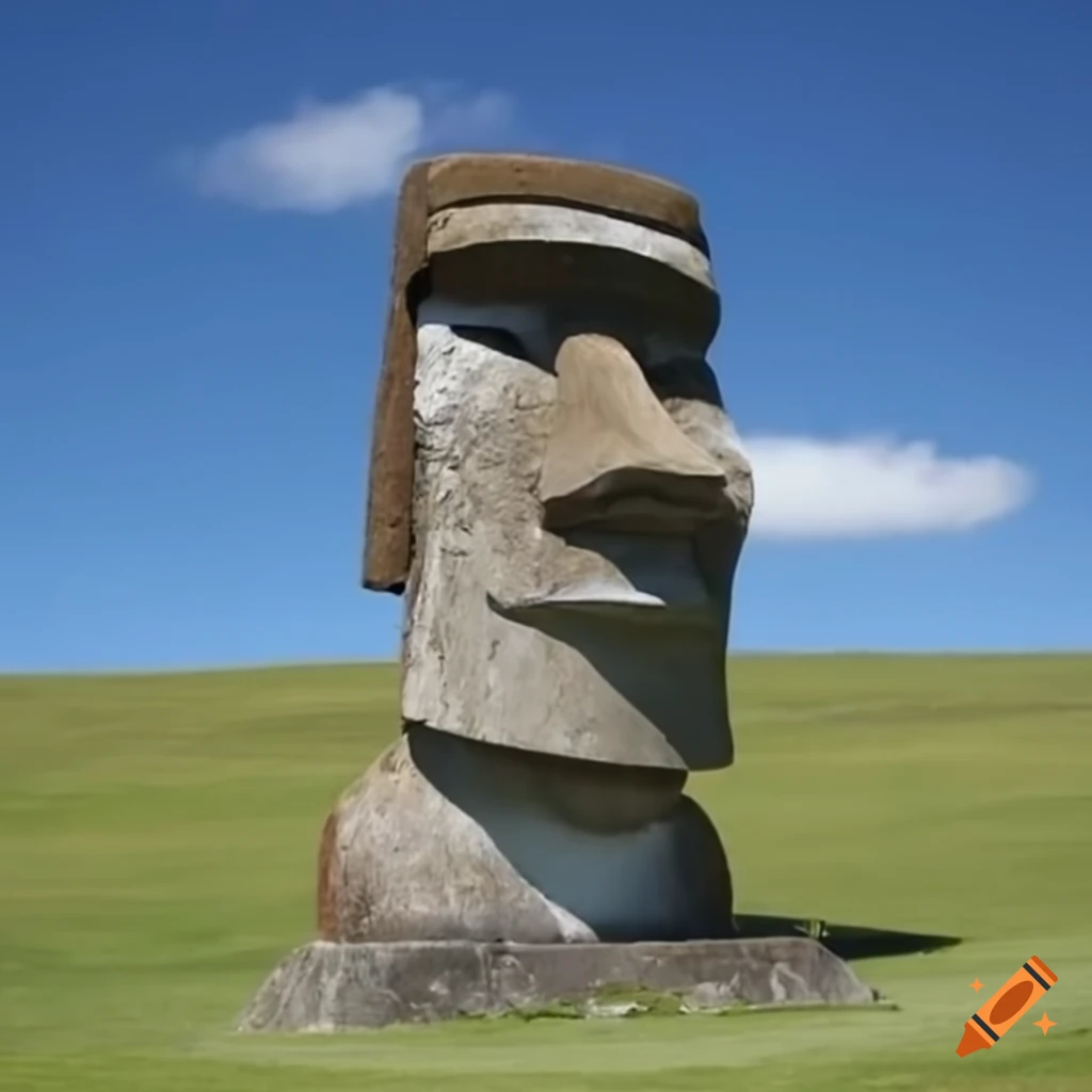 Moai statue on Craiyon