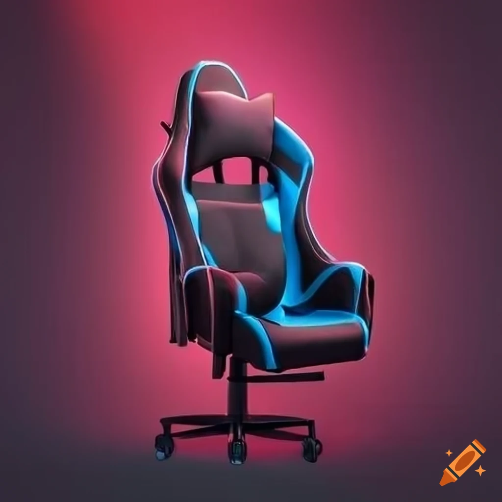 Gaming chair advertisement poster on Craiyon
