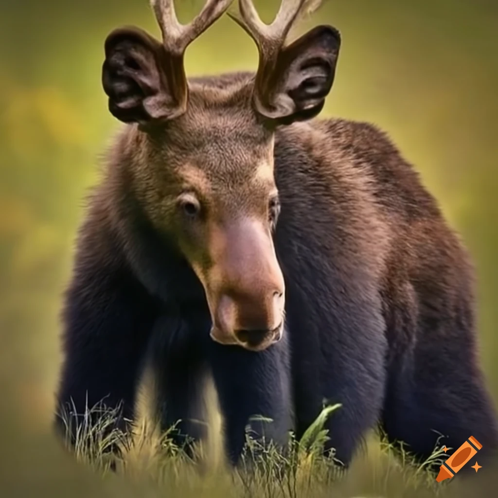 Moose, deer, bear on Craiyon